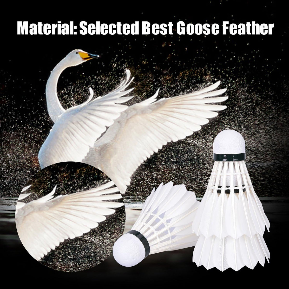 Badminton Birdies Shuttlecocks High-Speed Goose Feather Badminton Balls ...